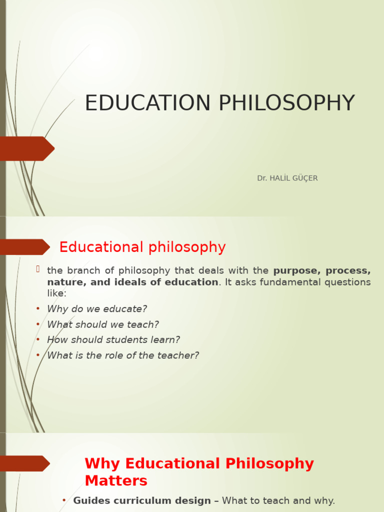 Understanding Educational Philosophy | PDF | Philosophy Of Education ...