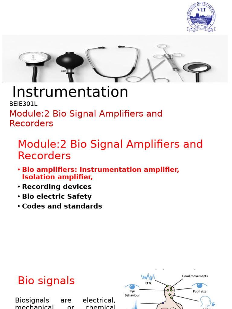 2 - 2 - M2 - Bio Signal Amplifiers and Recorders | PDF | Amplifier ...