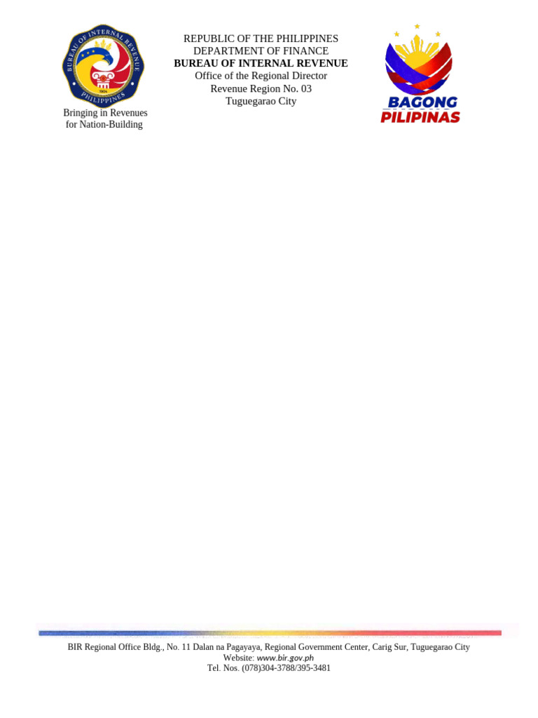 New BIR Letter Head | PDF