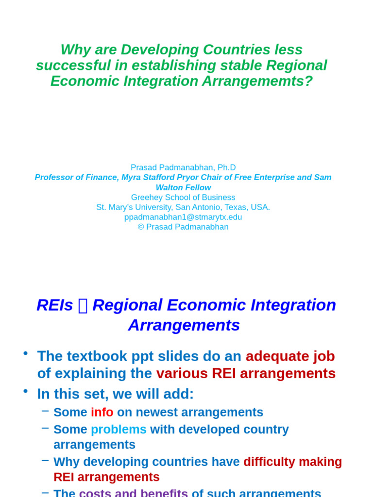 Regional Economic Integration | PDF | Most Favoured Nation | Trade