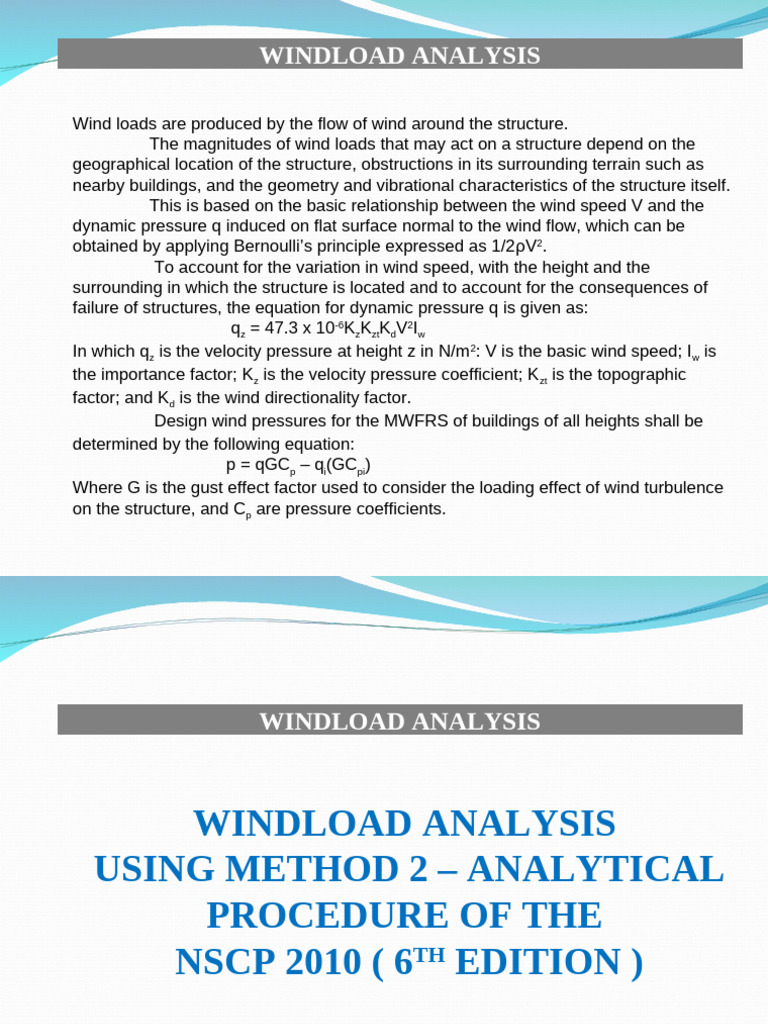 Lab Exercise - Windload NSCP 6th Edition (2010) | PDF | Wound | Wind Speed