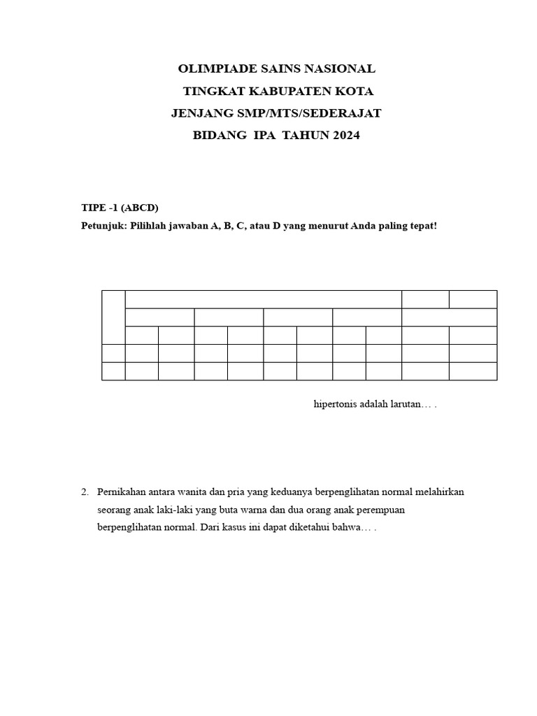 OSNK IPA TAHUN 2024 | PDF