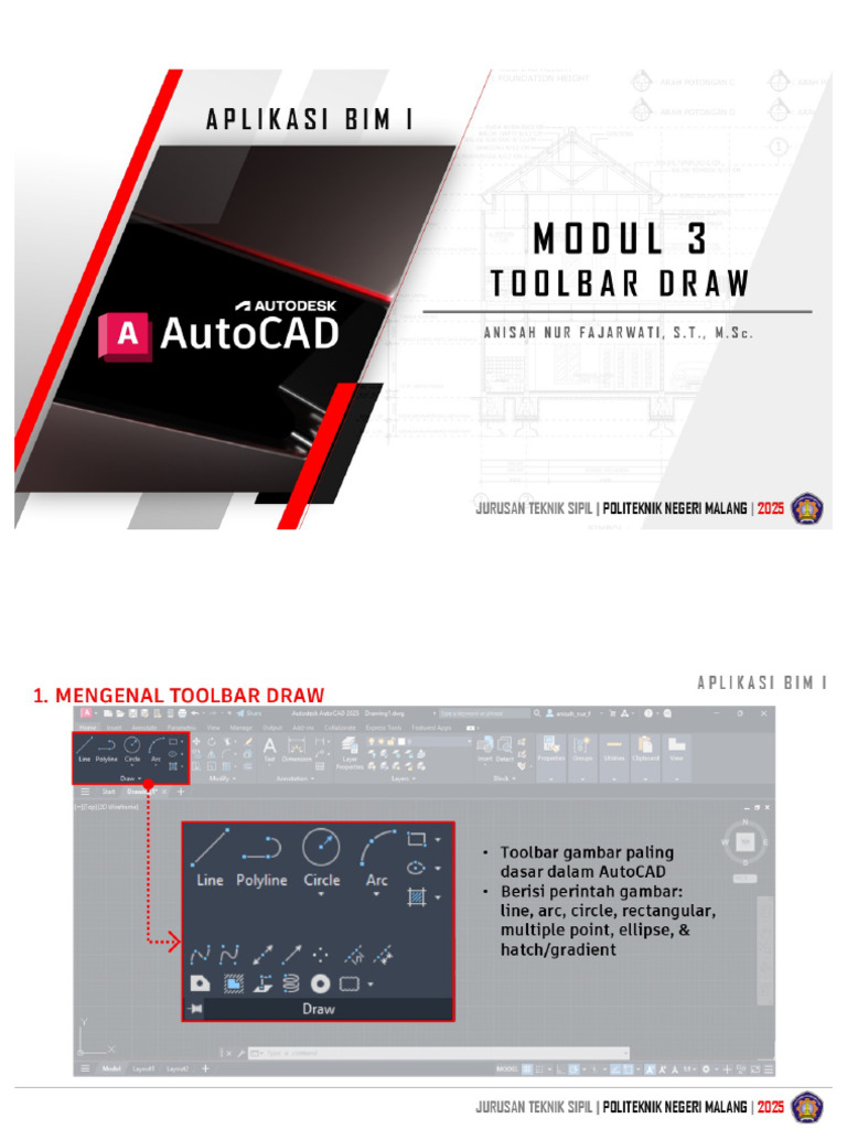 Modul BIM1 3 Toolbar Draw | PDF