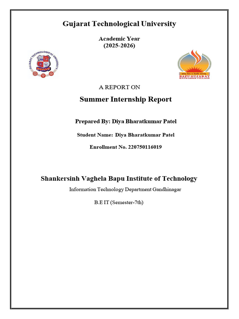Diya2 Summer Intership Report Django Complete | PDF | Computing ...