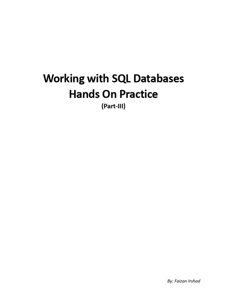 SQL Hands On Practice Lab - Part 3 | PDF | Sql | Data Management
