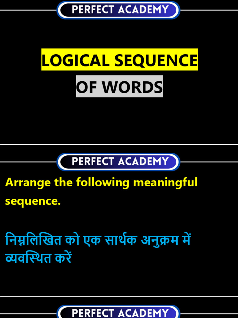 Logical Sequence of Word | PDF