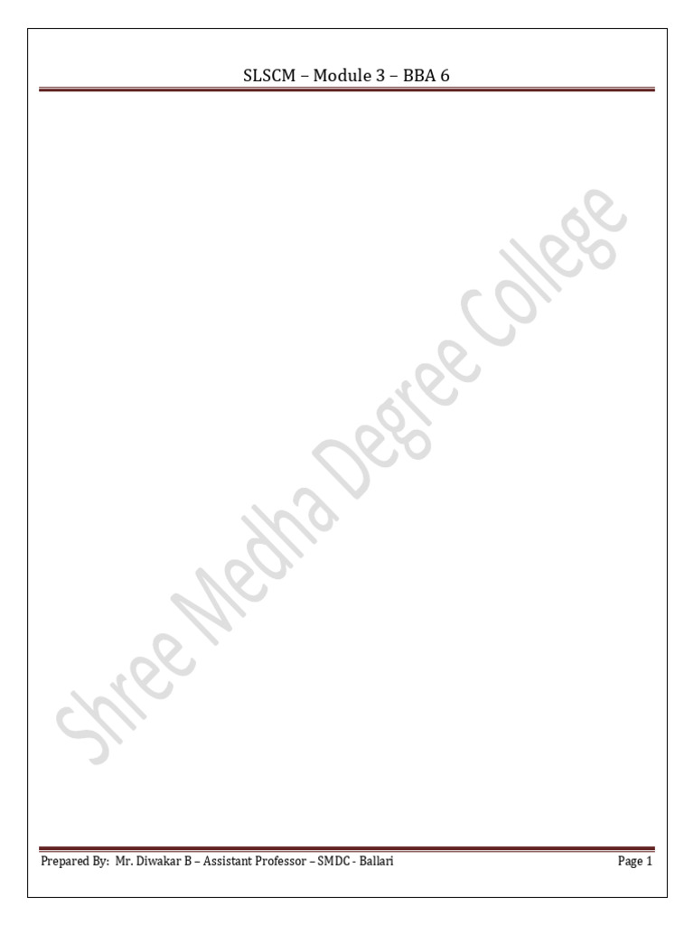 BBA 6 SLSCM 3rd Module Notes | PDF | Equity (Finance) | Balance Sheet