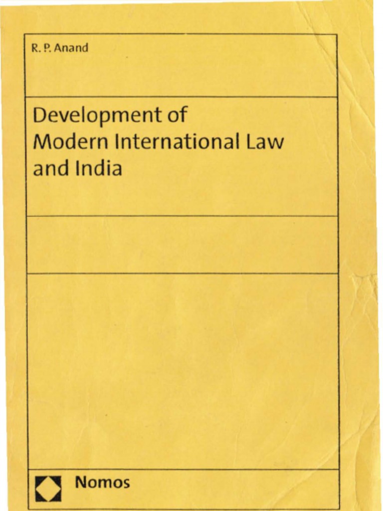 Development of Modern International Law and India R.P.anand | PDF ...