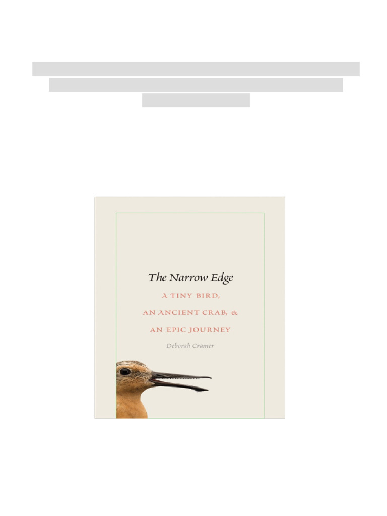 The Narrow Edge A Tiny Bird An Ancient Crab and An Epic Journey 1st ...