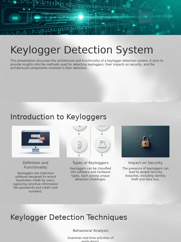 Keylogger Detection System | PDF | Computer Security | Security