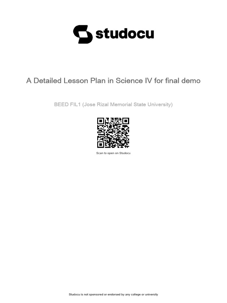 Science IV Lesson Plan on Water Sources | PDF | Water | Fresh Water