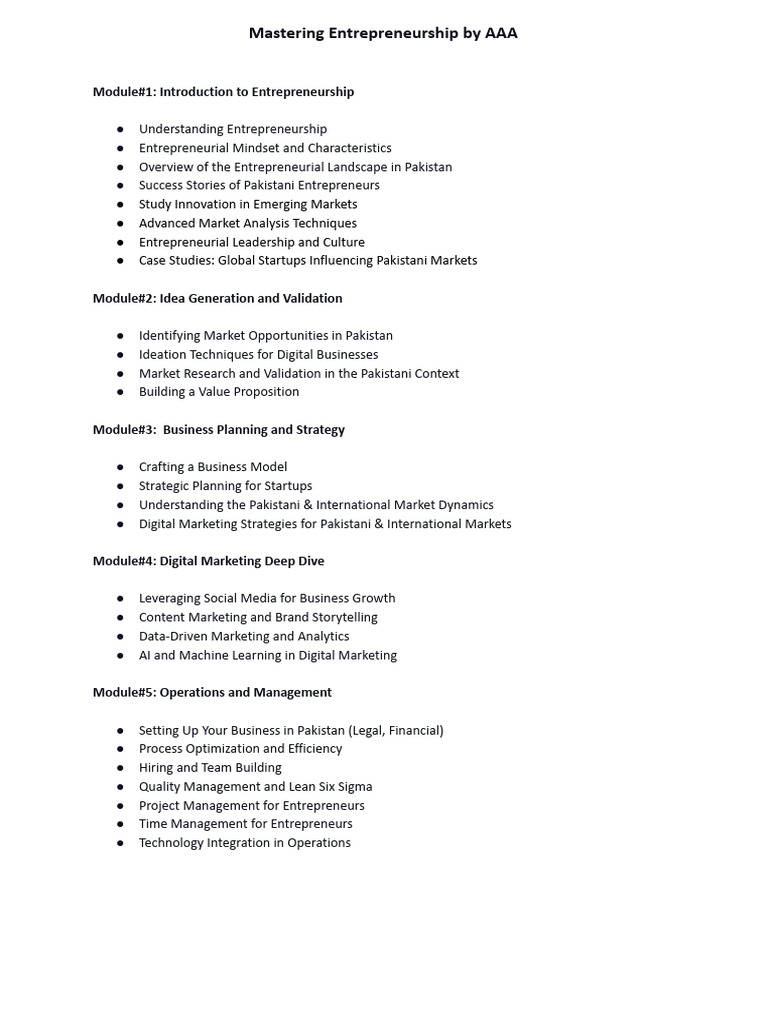 Mastering Entrepreneurship by AAA NEW | PDF | Entrepreneurship ...