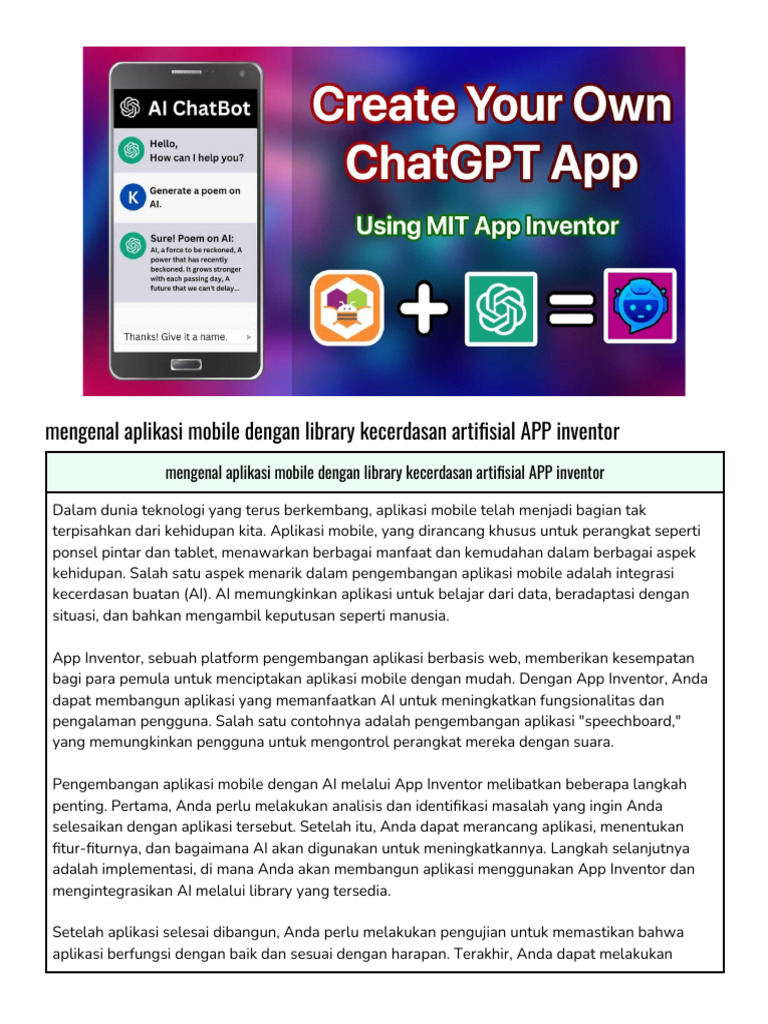 Pengembangan Aplikasi Mobile dengan AI | PDF