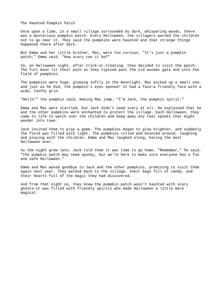 Haunted Pumpkin Patch | PDF
