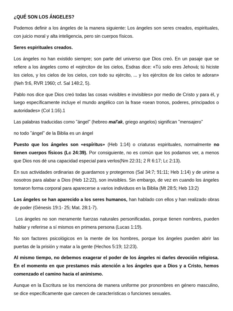 Qué Son Los Ángeles | PDF | Ángel | Creencia religiosa y doctrina