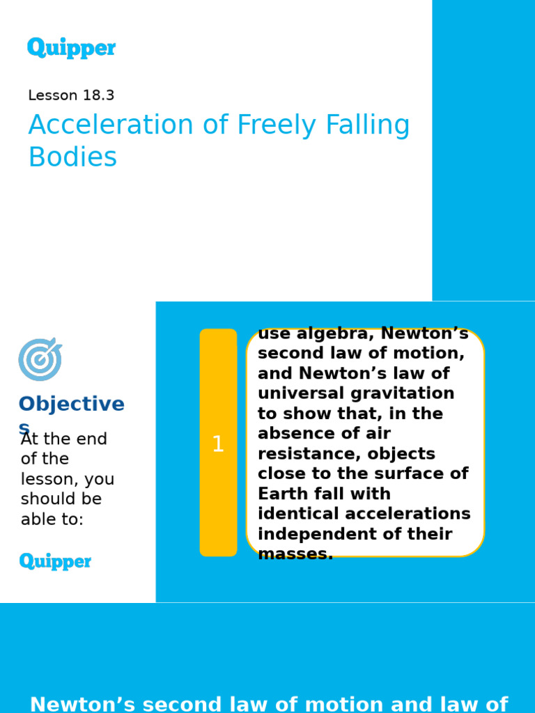 Physical Science SHS 18.3 Acceleration of Freely Falling Bodies | PDF ...