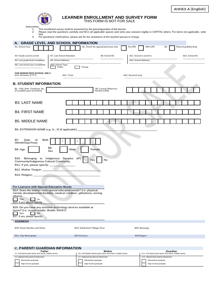 Annex A Form v8 English | PDF