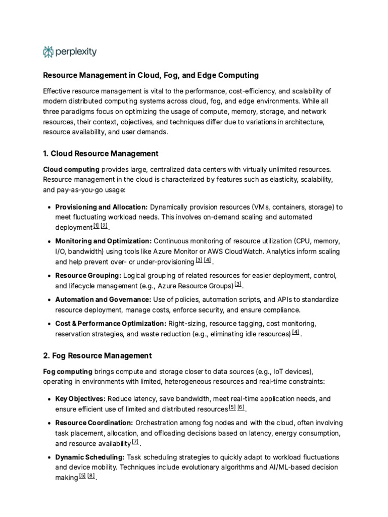Resource Management in Cloud, Fog, and Edge Comput | PDF | Cloud ...