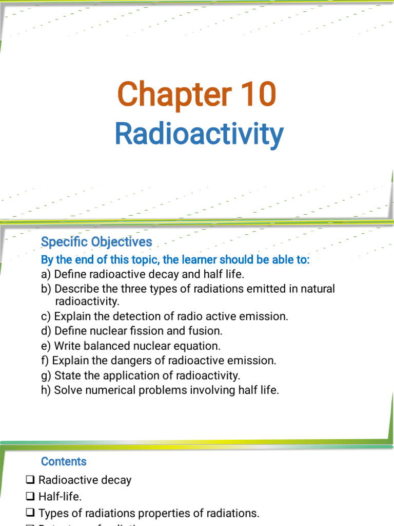 Radioactivity Notes | PDF | Radioactive Decay | Atoms