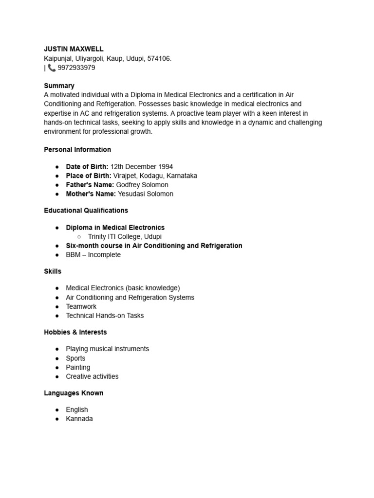 Resume Justin Maxwell-1 | PDF