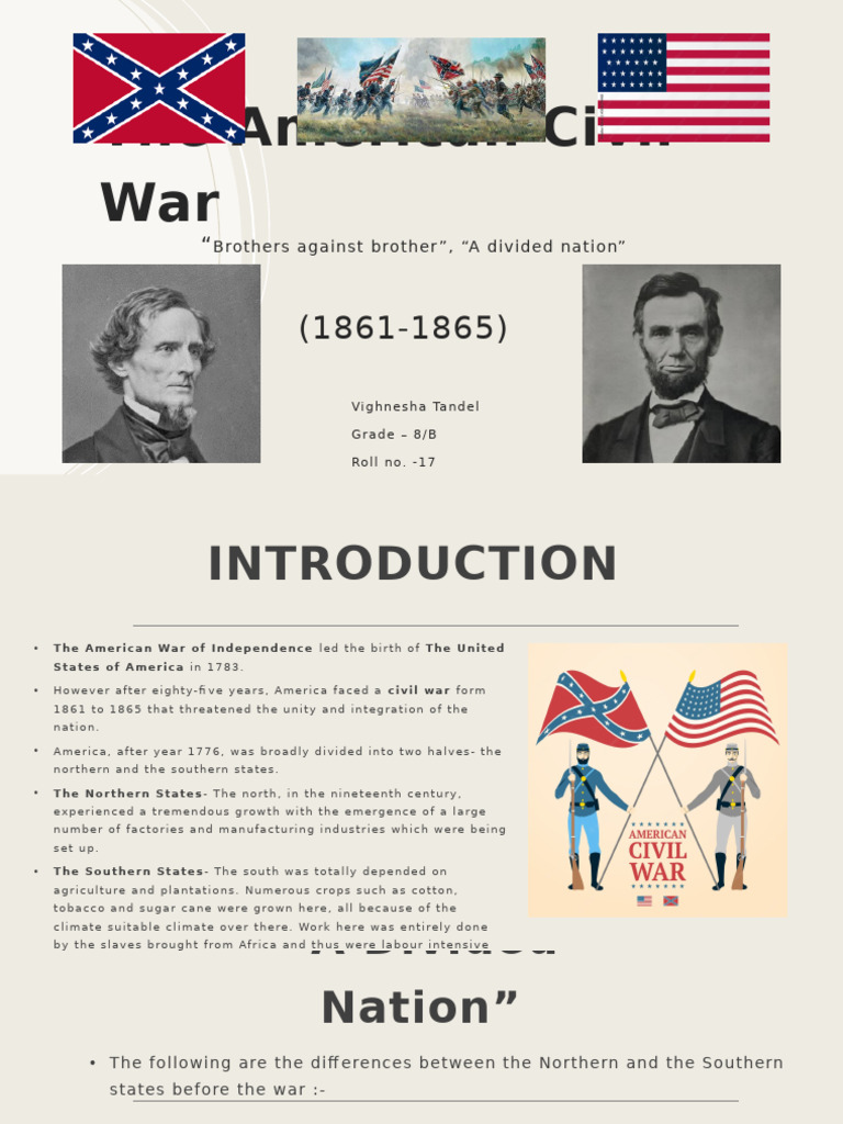 The American Civil War | PDF | Abolitionism In The United States ...