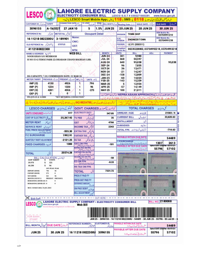 Lesco - Cibs Bill Green Meter | PDF | Renewable Energy | Renewable Resources