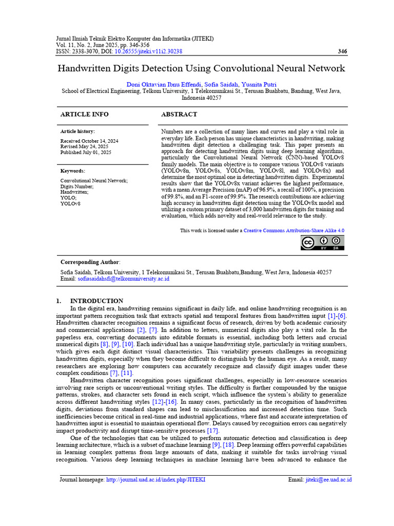 15-Handwritten Digits Detection Using Convolutional Neural Network | PDF | Deep Learning ...