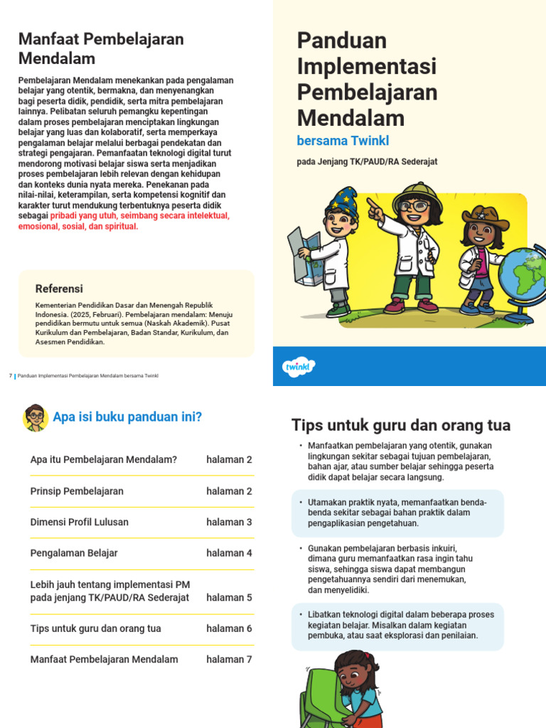 Id T 1749523591 Buku Panduan Implementasi PM Pada Jenjang TK Paud Sederajat - Ver - 3 | PDF