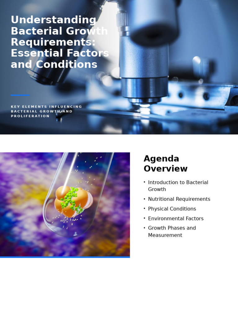 Bacterial Growth Requirements Explained | PDF | Bacteria | Growth Medium