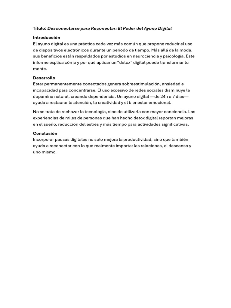 Ayuno Digital - by Salv | PDF