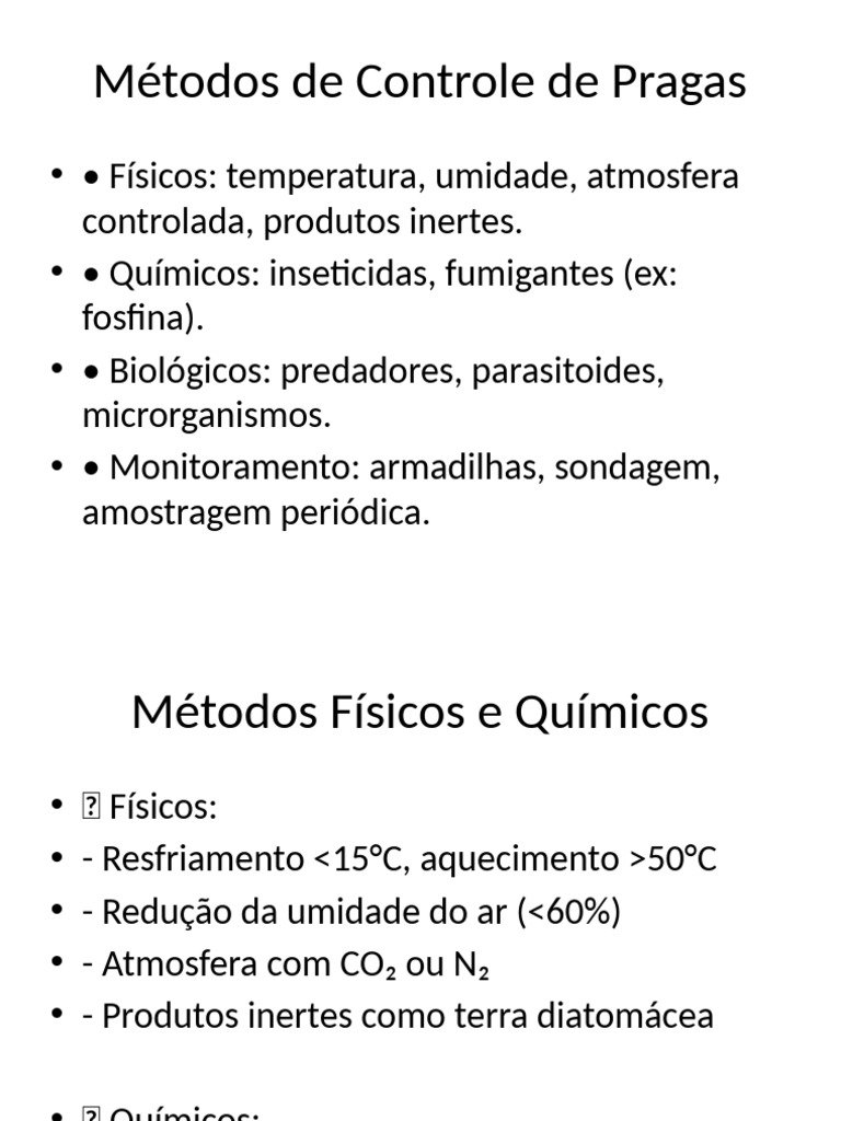 Métodos de Controle de Pragas | PDF