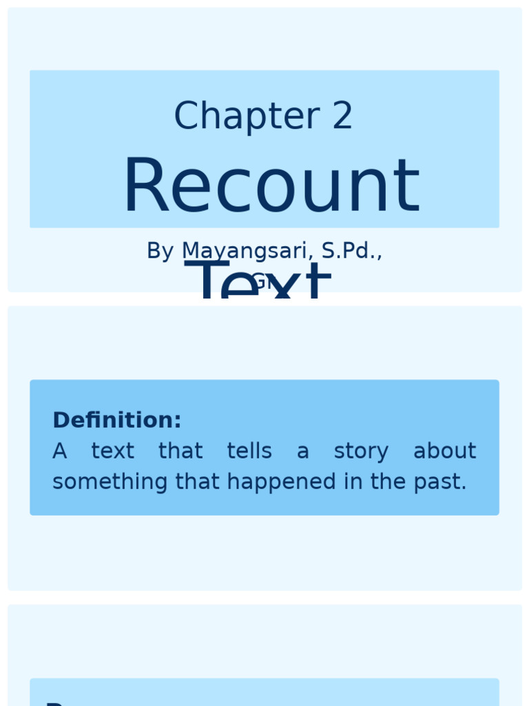 Recount Text | PDF