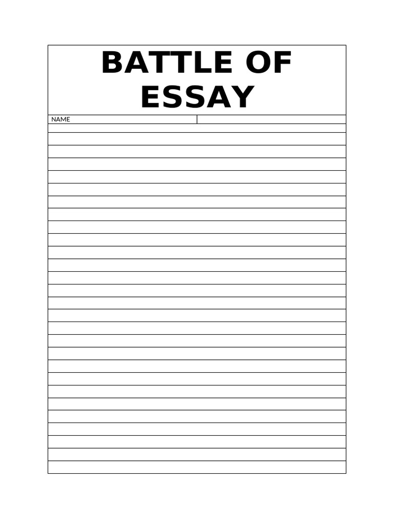 Battle of Essay | PDF