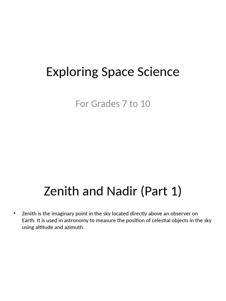 Space Science Presentation Enriched Pdf Solar System Telescope