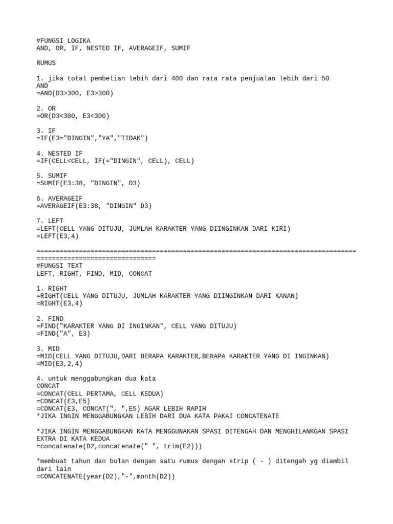 Rumus-Rumus Modul 2-1 | PDF