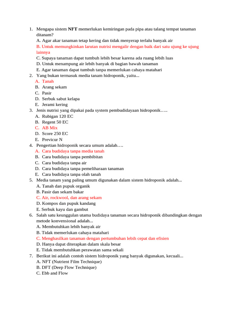 Soal Mapel Pilihan 2025 | PDF