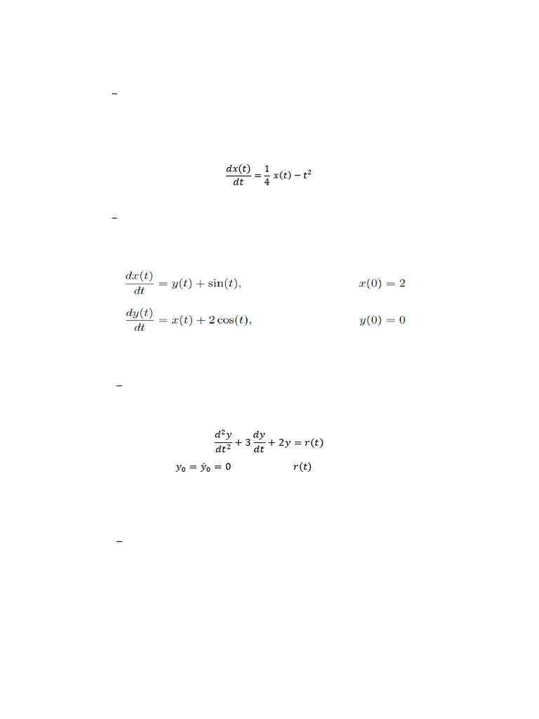 Modeling and Differential Equations Questions | PDF