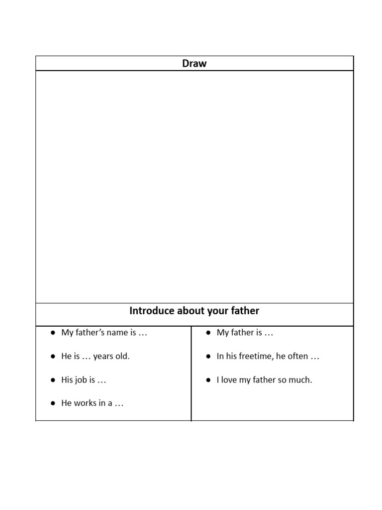Draw and Introduce Your Father | PDF