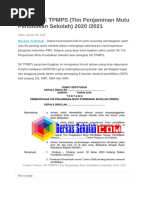 Contoh SK TPMPS (Tim Penjaminan Mutu Pendidikan Sekolah) | PDF