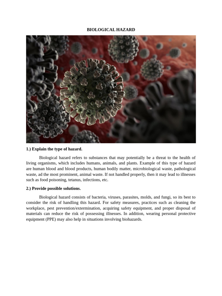 Understanding Biological Hazards | PDF