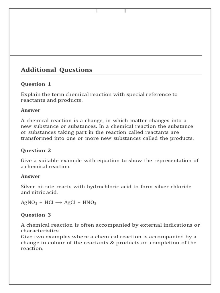 Grade 9 Chemistry Notes Chapter 2 | PDF | Chemical Reactions | Hydroxide