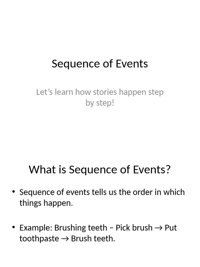 Sequencing Events for Grade 2 | PDF