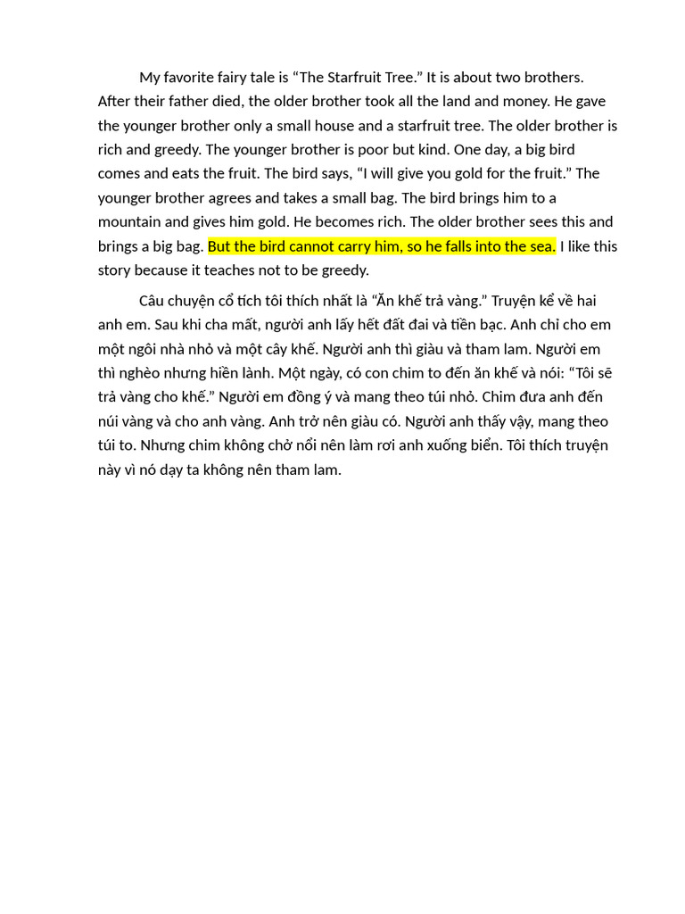 My Favorite Fairy Tale Is | PDF