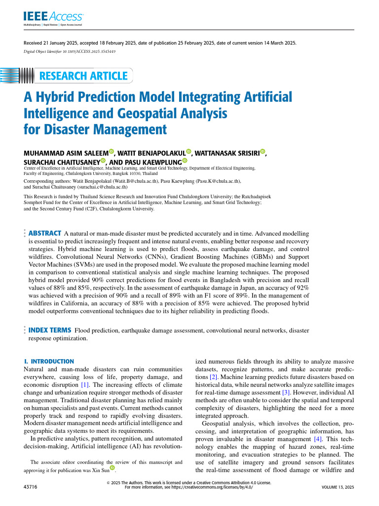 A Hybrid Prediction Model Integrating Artificial Intelligence and Geospatial Analysis For ...