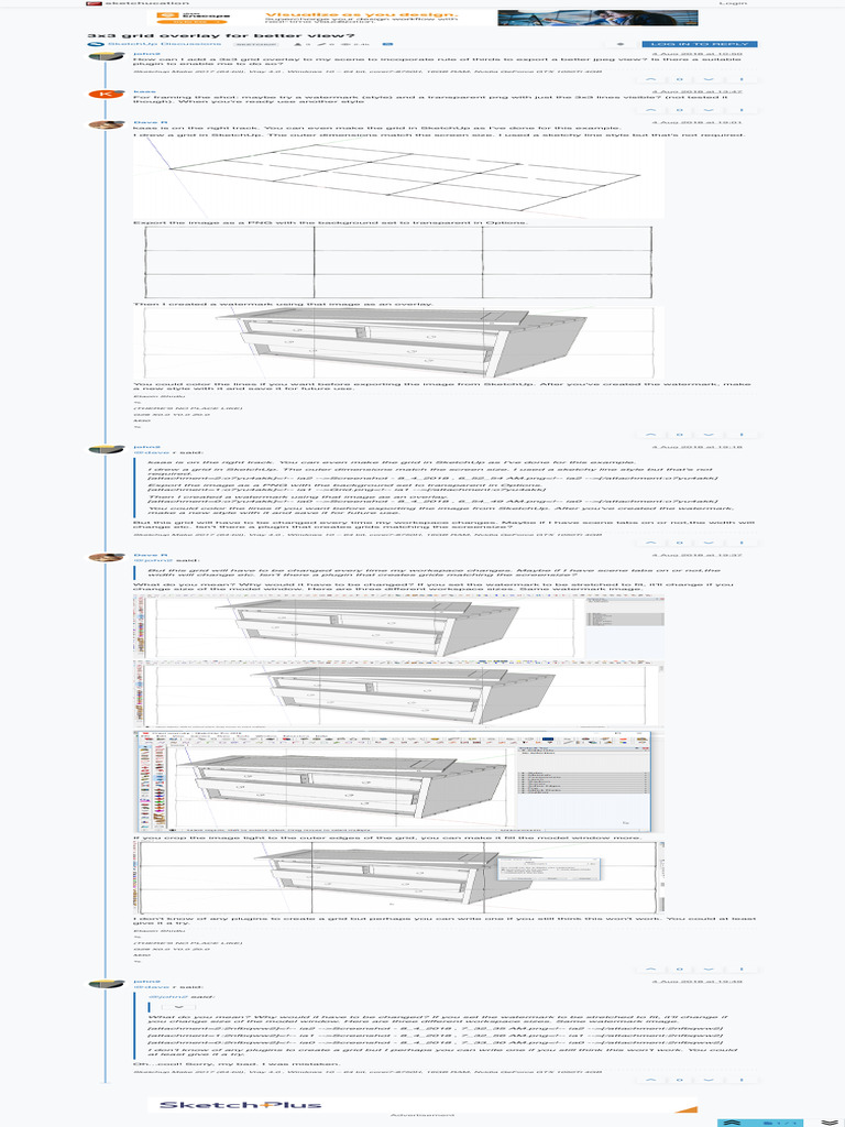 3x3 Grid Overlay For Better View Sketchucation | PDF | Sketch Up | Computer Graphics