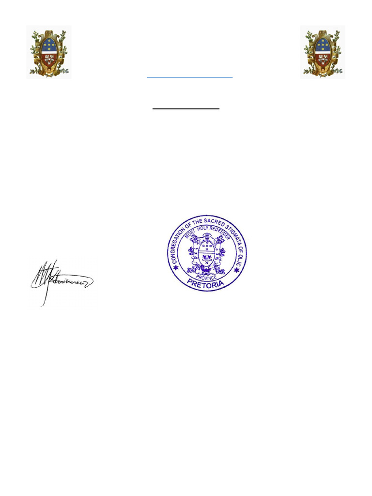 Stigmatines Death Announcemnt | PDF