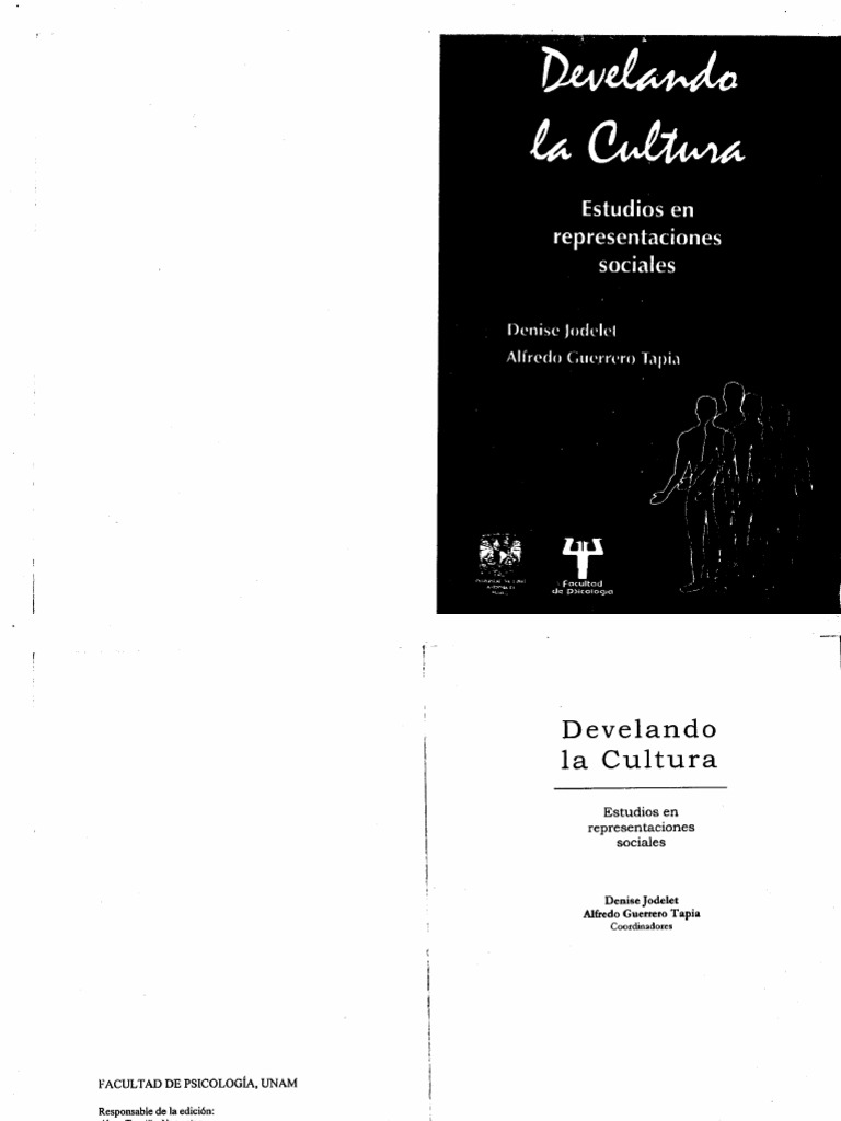 Jodelet Denise - Develando La Cultura Estudios en Representaciones ...