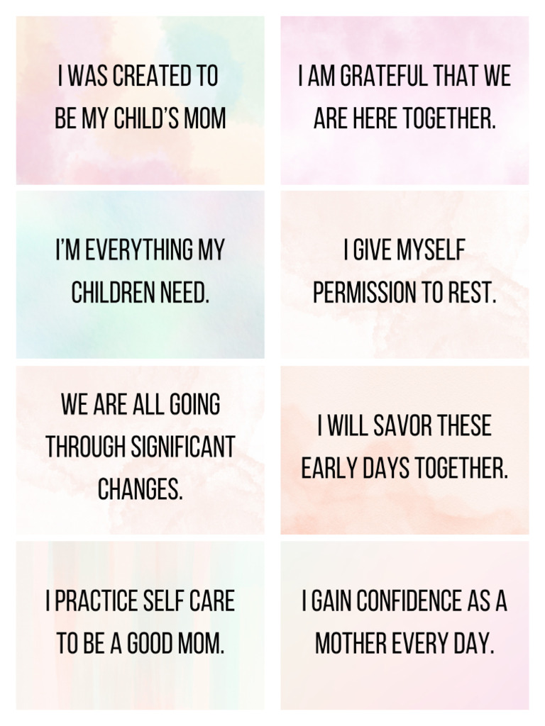 Postpartum Affirmations Cards | PDF