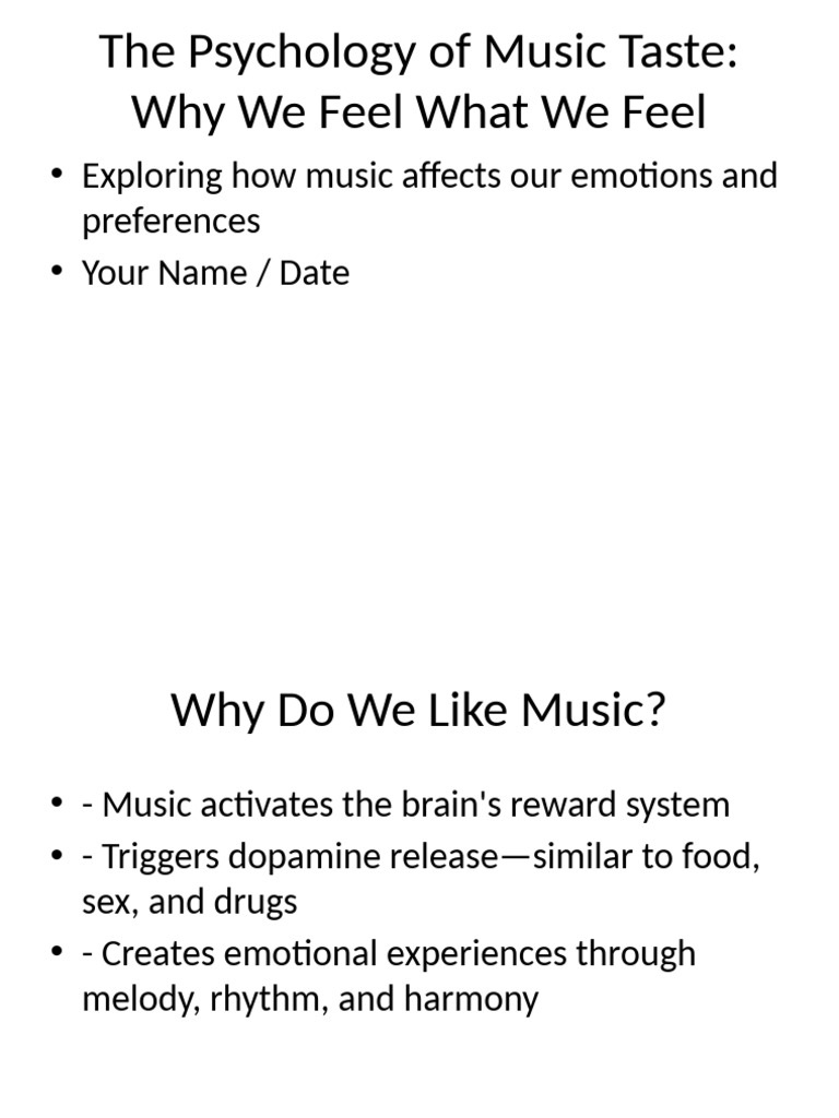 Psychology of Music Taste | PDF