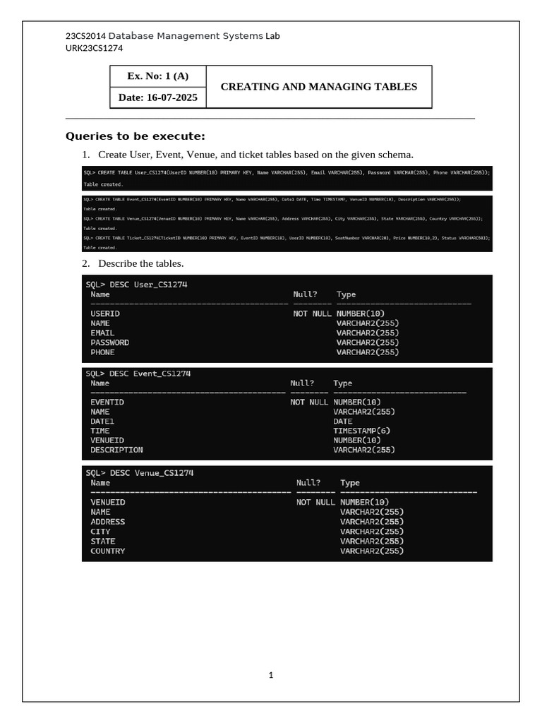 DBMS Exp1a | PDF